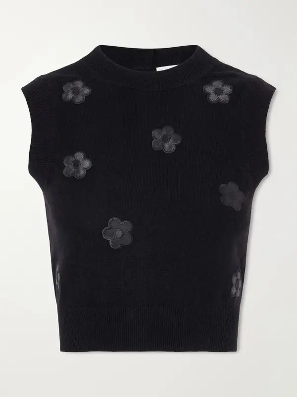 Cecilie Bahnsen Dean Cashmere Vest - Black
