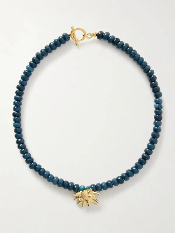 YSSO Sea Urchin Jade Necklace - Blue