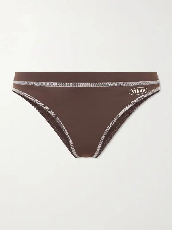 Staud Gemma Bikini Briefs - Brown