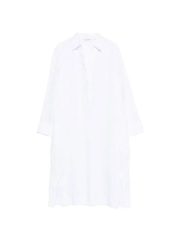 ARCHIVIO '67 Linen Chemisier Dress - White