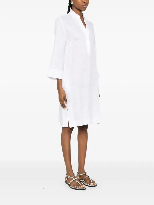 ARCHIVIO '67 Linen Chemisier Dress - White