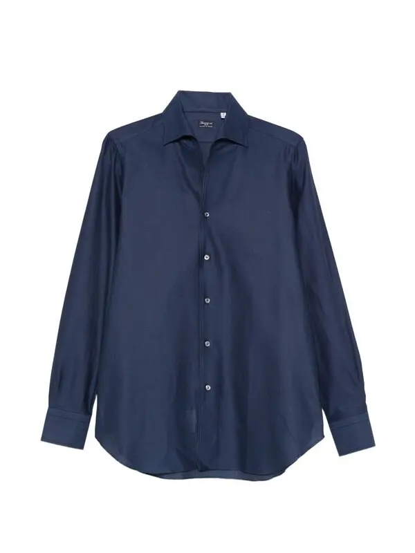 FINAMORE 1925 Cotton Shirt - Blue