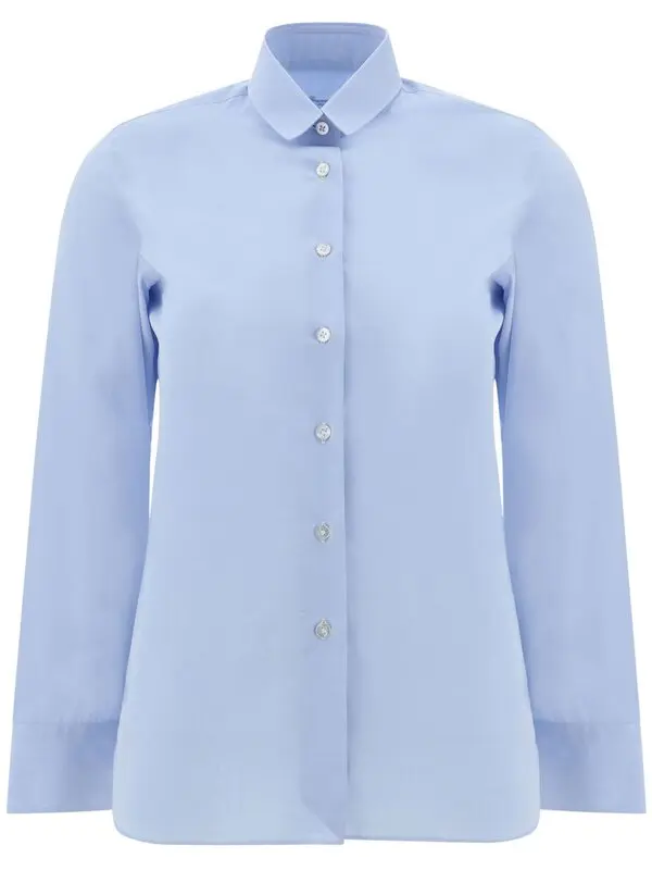 FINAMORE 1925 Cotton Shirt - Clear Blue