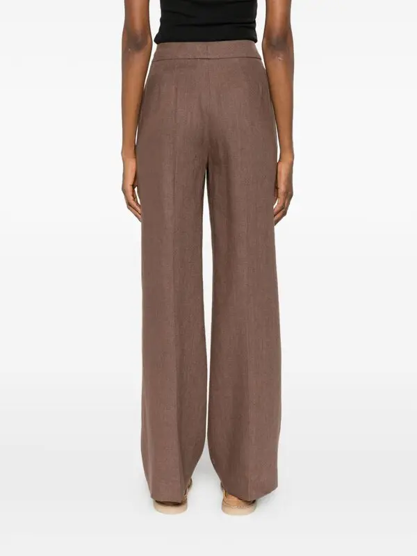 VIA MASINI 80 Wide Leg Linen Trousers