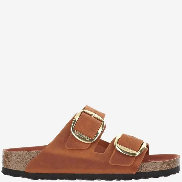 BIRKENSTOCK Arizona Big Buckle Leather Sandals - Orange