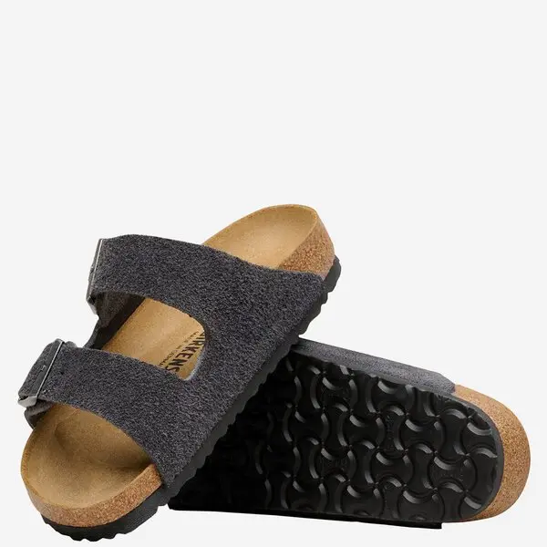 BIRKENSTOCK Arizona Suede Sandals - Grey