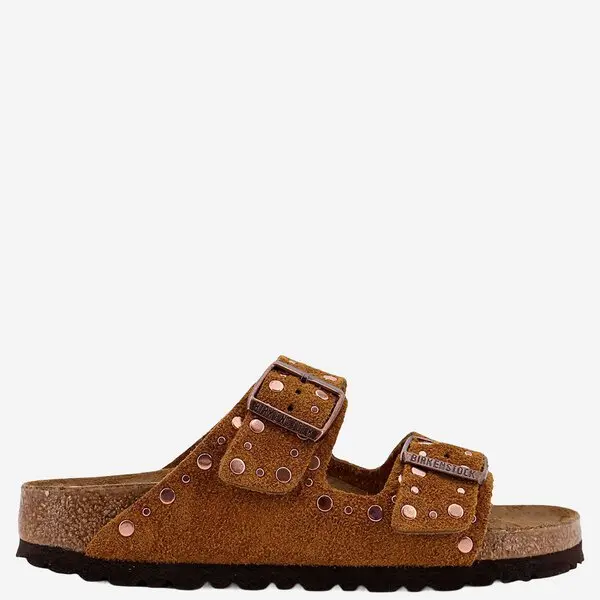BIRKENSTOCK Arizona Rivet Suede Sandals - Brown