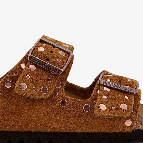 BIRKENSTOCK Arizona Rivet Suede Sandals - Brown