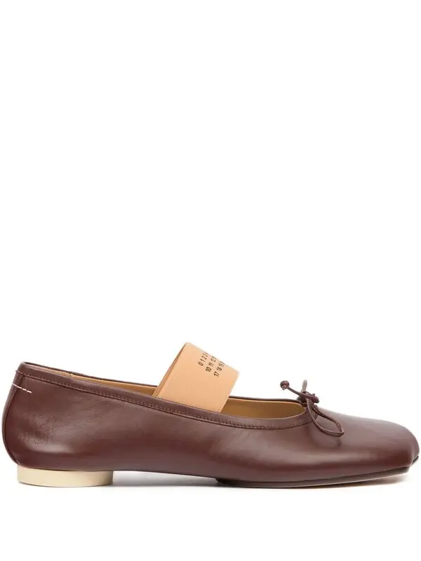 MAISON MARGIELA Leather Ballets - Leather Brown