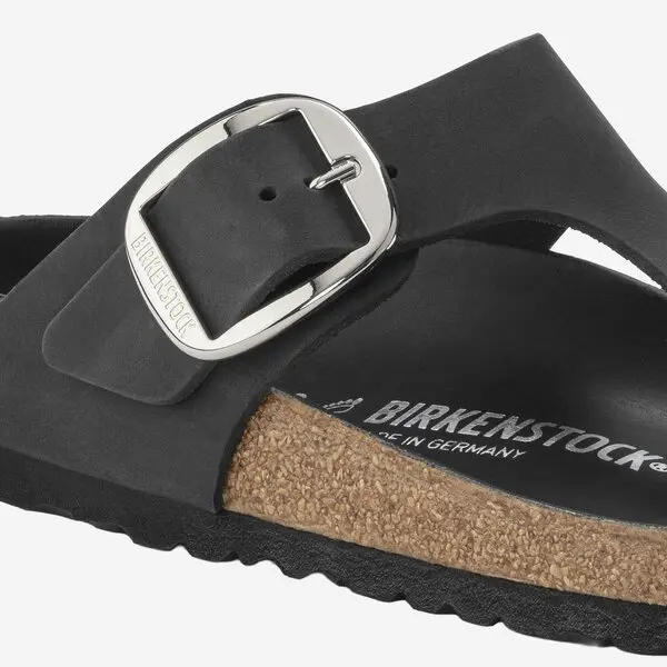 BIRKENSTOCK Gizeh Big Buckle Mules - Black