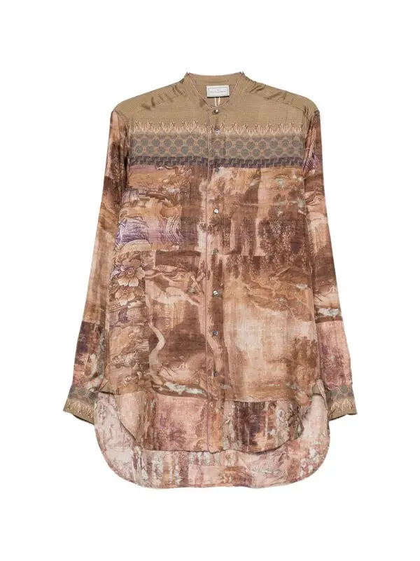 PIERRE-LOUIS MASCIA Printed Silk Shirt
