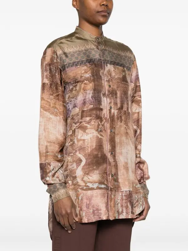 PIERRE-LOUIS MASCIA Printed Silk Shirt