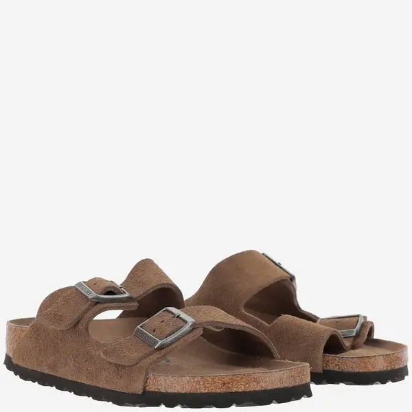 BIRKENSTOCK Arizona Suede Sandals - Brown