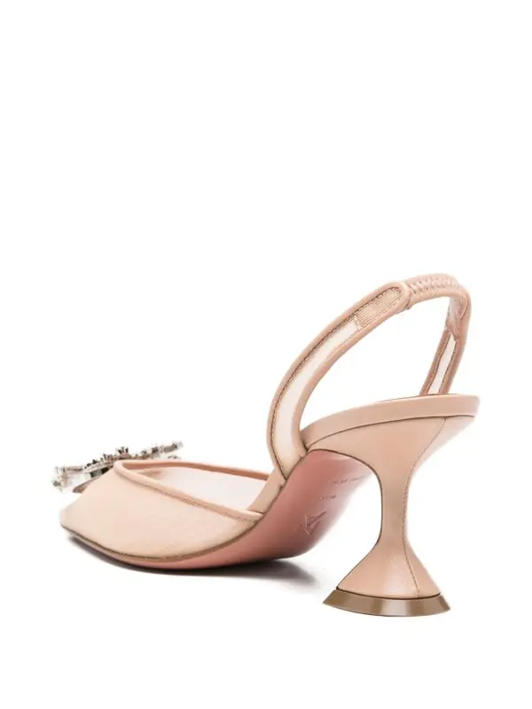 Amina Muaddi Begum Slingback Pumps - Beige