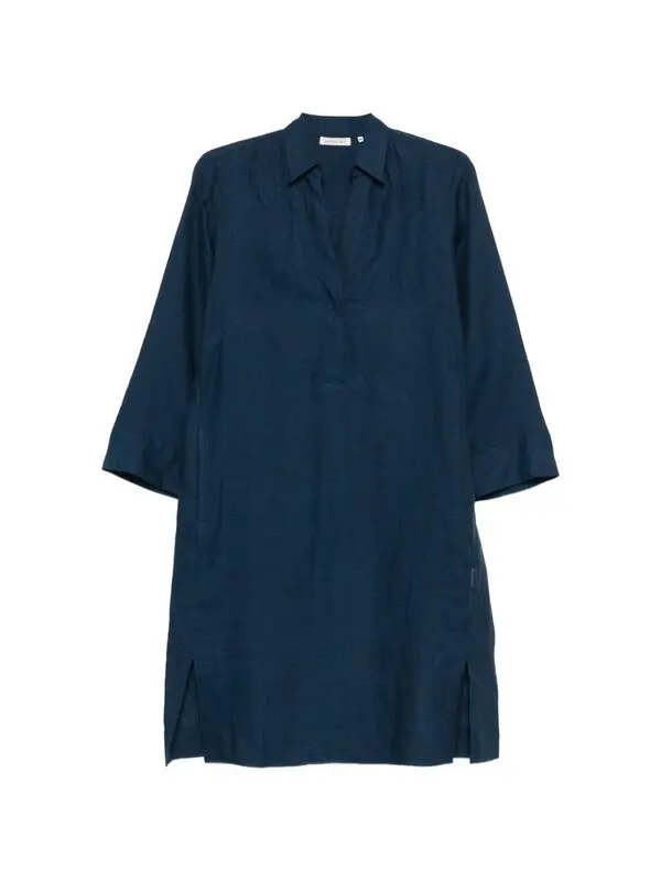 ARCHIVIO '67 Linen Chemisier Dress - Blue