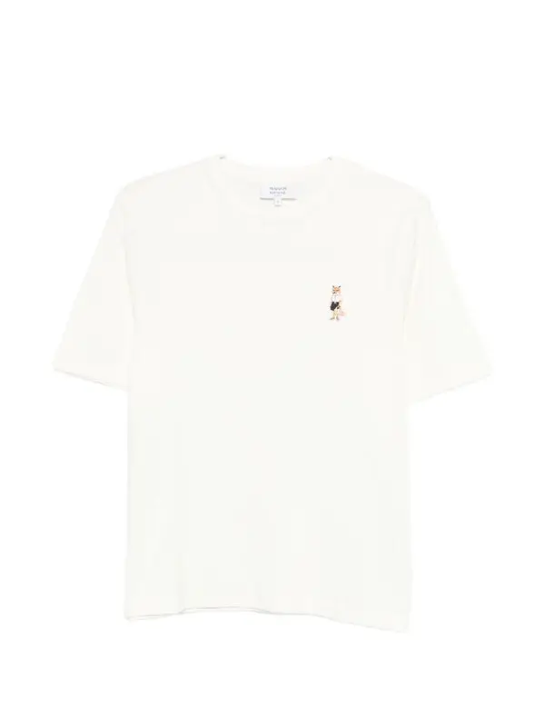 Maison Kitsuné Dressed Fox Cotton T-shirt - Ivory