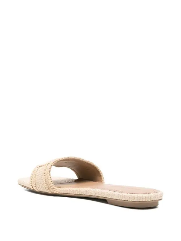Emporio Armani Raffia Flat - Beige