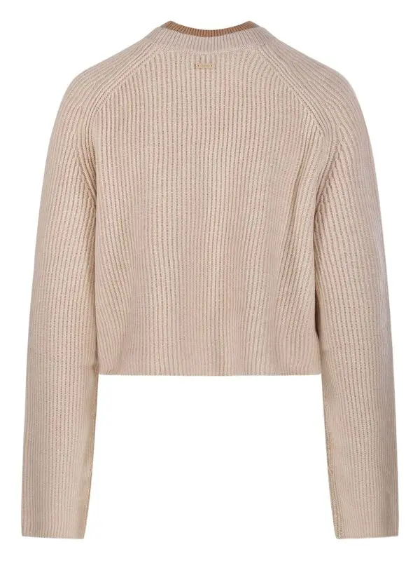 Max Mara Crew Neck Sweater In Cashmere Wool