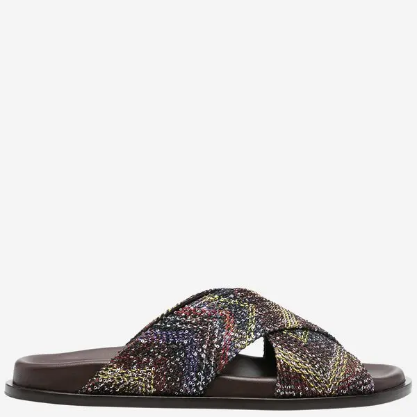 Missoni Sequin-embellished Sandals - Red