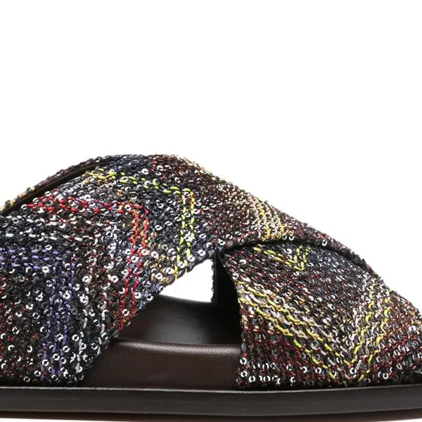 Missoni Sequin-embellished Sandals - Red