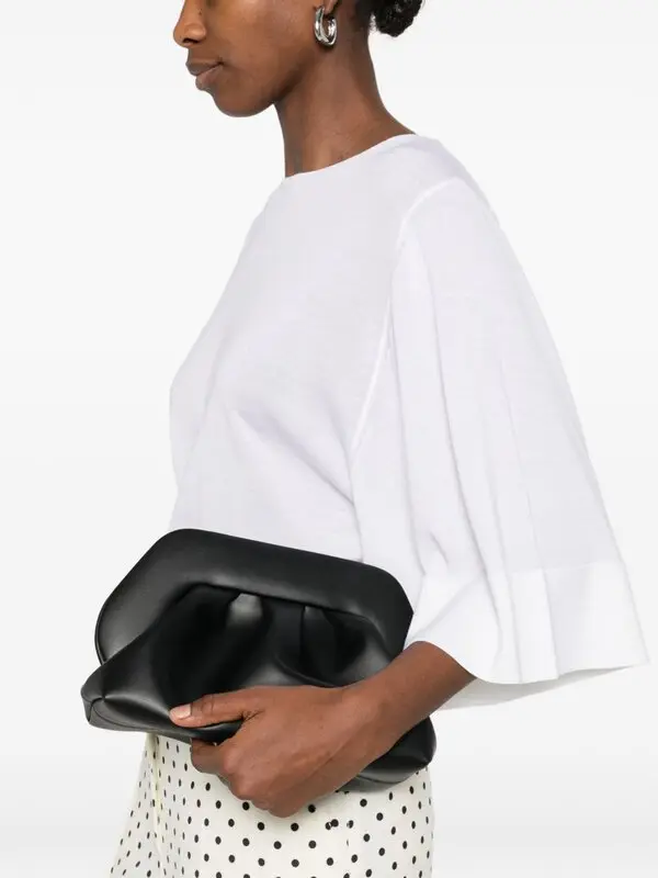 THEMOIRE Bios Medium Vegan Leather Clutch - Black