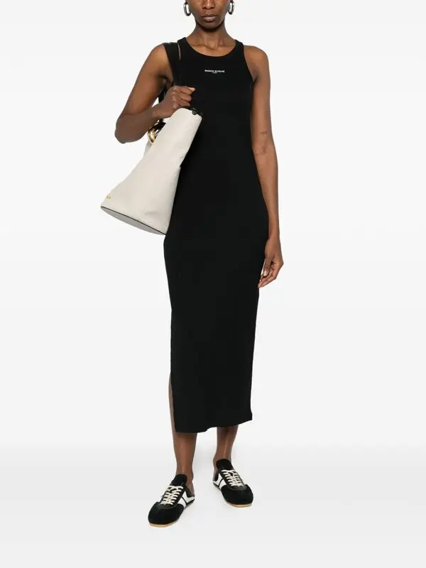 Maison Kitsuné Logo Ribbed Tank Dress