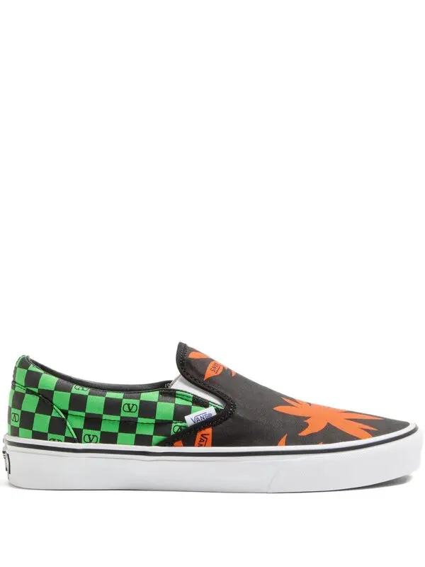 VALENTINO GARAVANI X VANS Canvas Slip-on Sneakers - Black