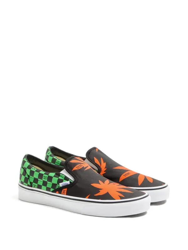 VALENTINO GARAVANI X VANS Canvas Slip-on Sneakers - Black