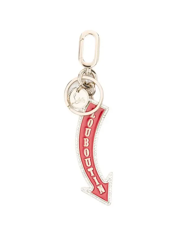 CHRISTIAN LOUBOUTIN Circus Signpost Keyring - Red
