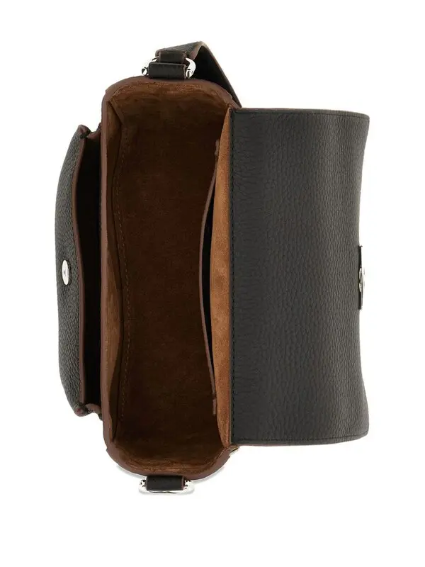 Hogan Leather Crossbody Bag - Black