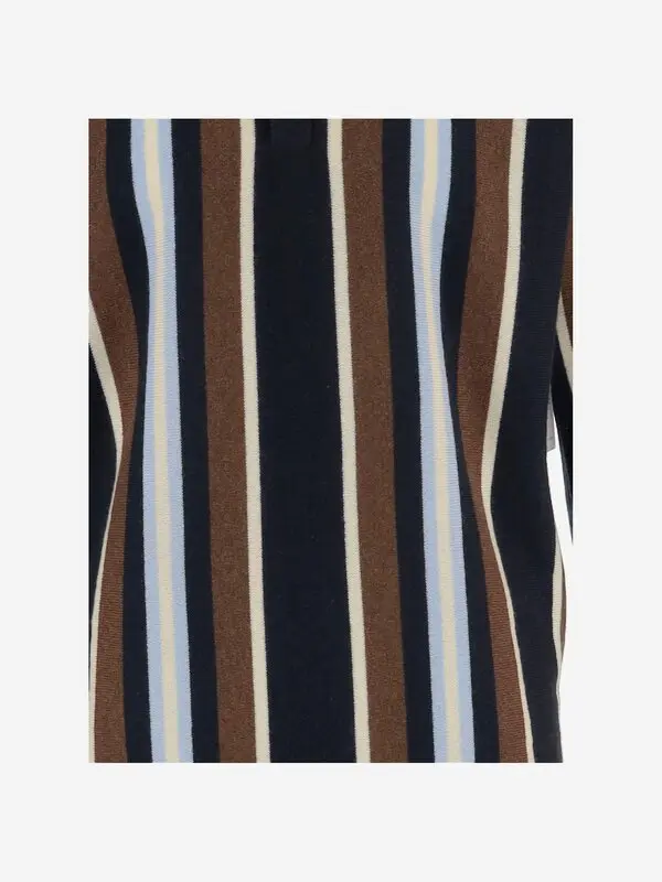 Guest In Residence Striped Cashmere Polo Shirt - Red