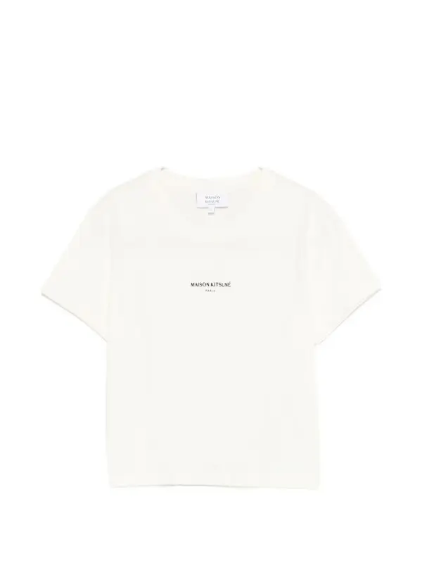Maison Kitsuné Logo Cotton T-shirt - Beige