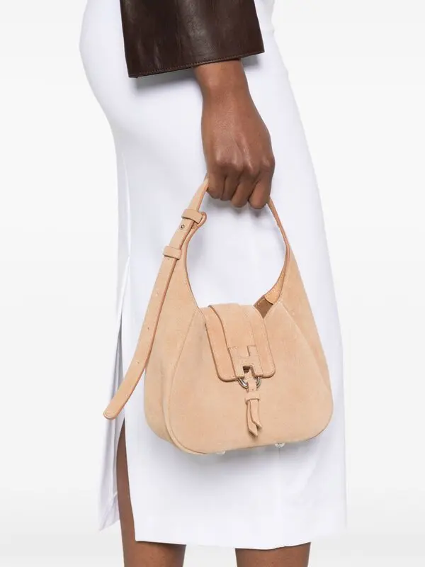 Hogan Leather Top Handle Bag - White