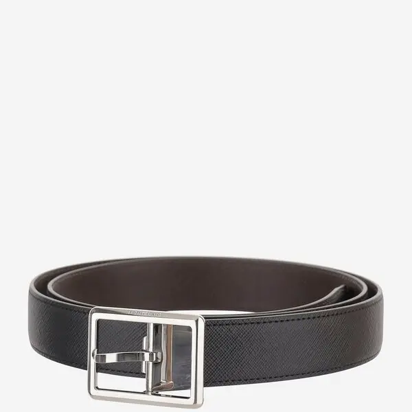 Montblanc Reversible Leather Belt - Black