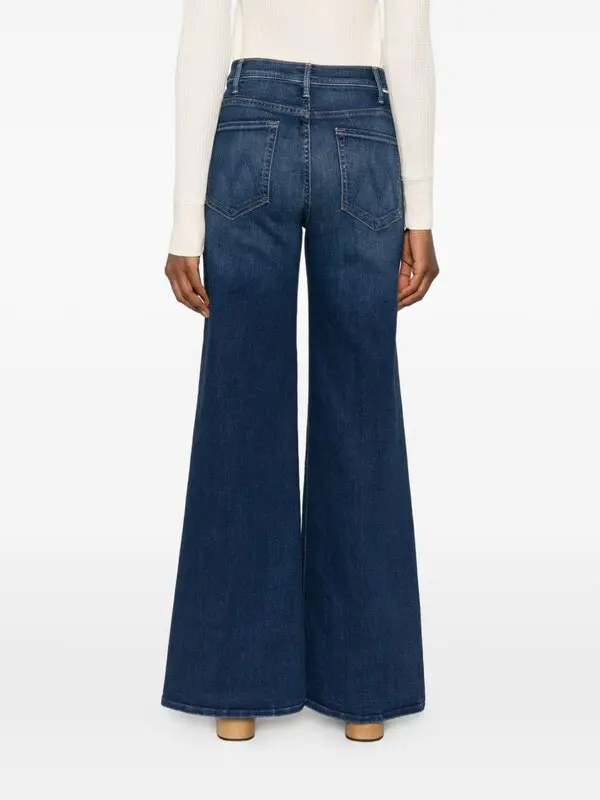 MOTHER The Hustler Roller Sneak Denim Jeans - Blue