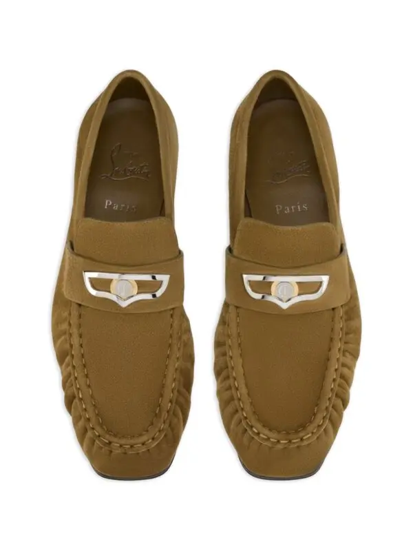 CHRISTIAN LOUBOUTIN Suede Loafers - Brown