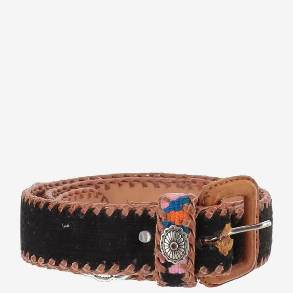 WAITZ Leather And Fabric Belt - Black