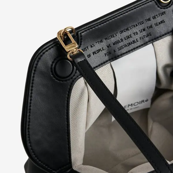 THEMOIRE Tia Vegan Fabric Bag - Black