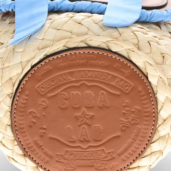 CUBA LAB Habanera Leather And Raffia Bag