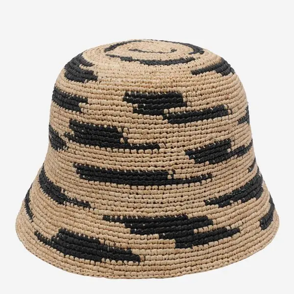 IBELIV Raffia Bucket Hat - Red