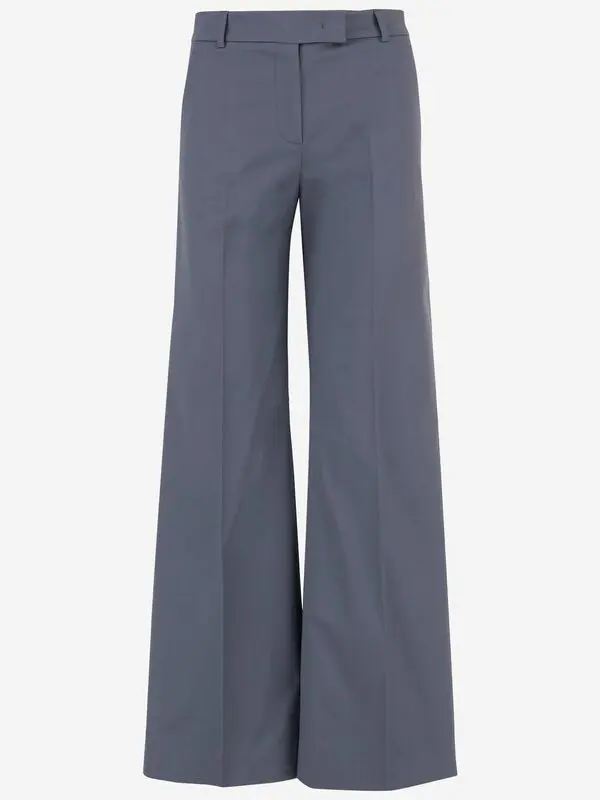 QL2 DONNA Stretch Cotton Wide Leg Trousers