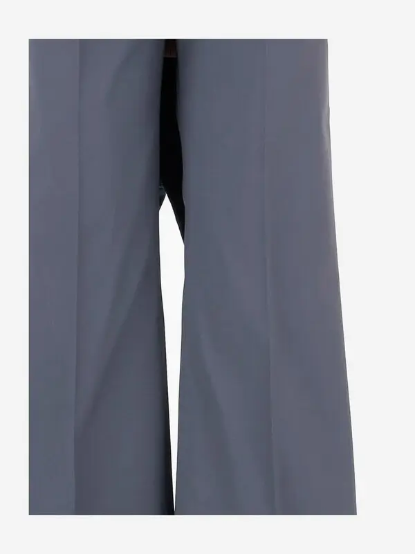QL2 DONNA Stretch Cotton Wide Leg Trousers