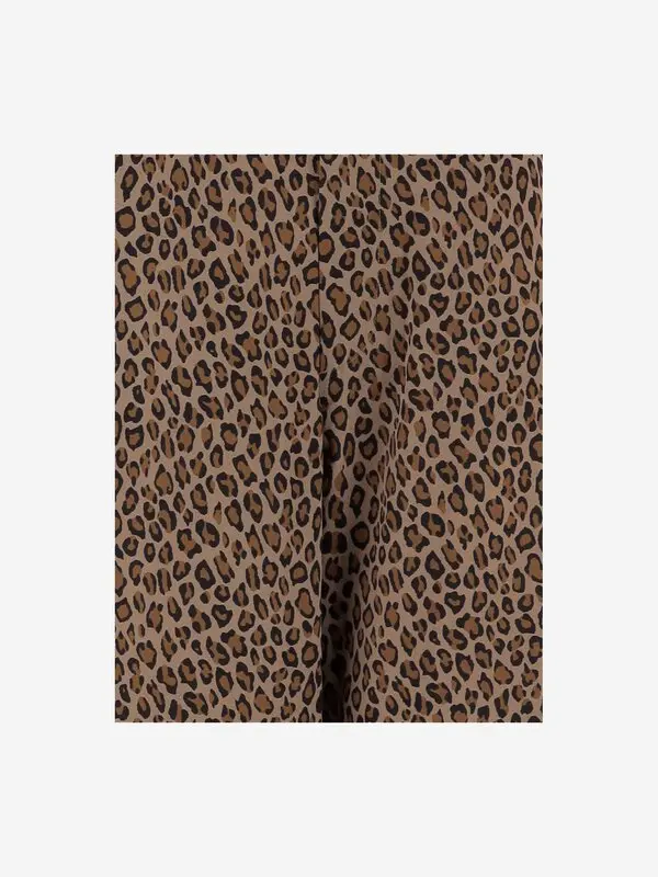 SA SU PHI Animal Print Cotton Blend Pants - Red