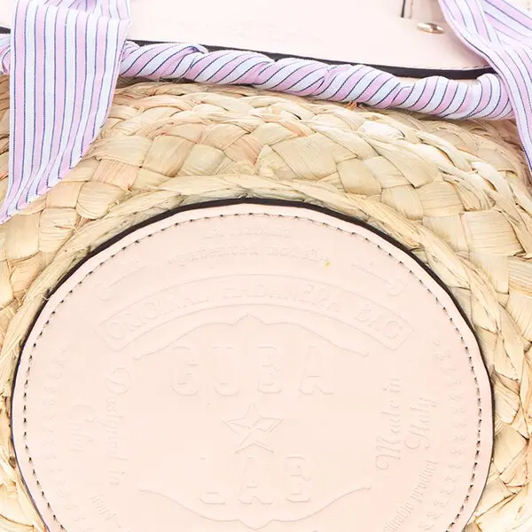 CUBA LAB Habanera Leather And Raffia Bag - Lilac