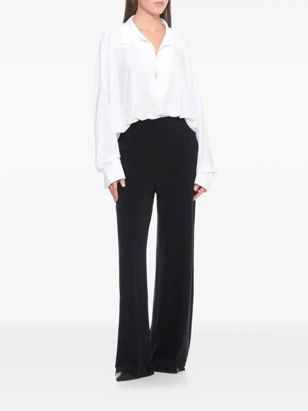 Norma Kamali Oversized Shirt Bodysuit
