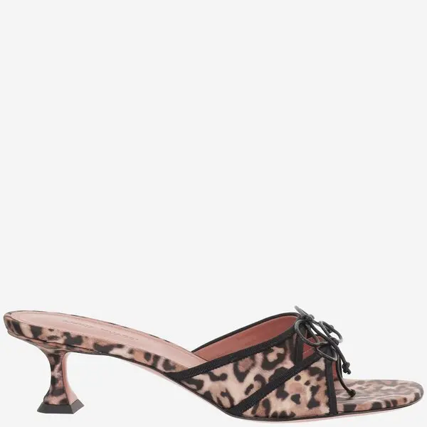 Amina Muaddi Eleonora Silk Sandals - Red