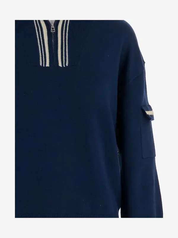 Guest In Residence Cotton And Cashmere Jib Sweater - Blue