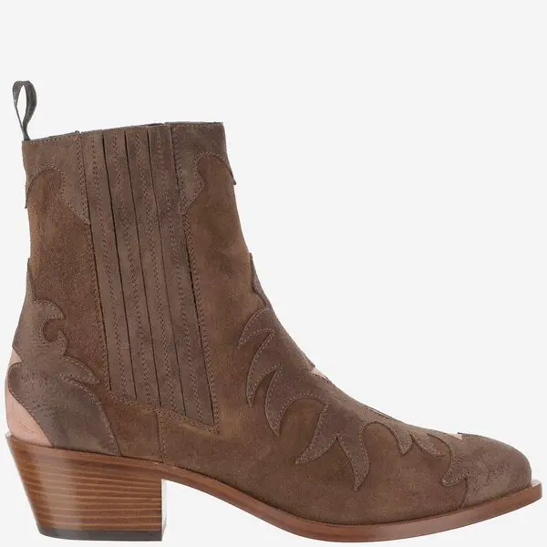 Sartore Suede Ankle Boots - Brown