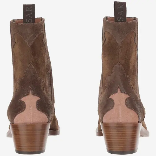 Sartore Suede Ankle Boots - Brown