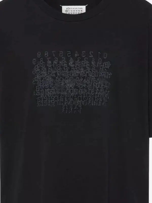 MAISON MARGIELA Cotton T-shirt With Logo - Black